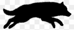 Running Wolf Silhouette Clip Art Free Vector 4vector - Running Wolf ...