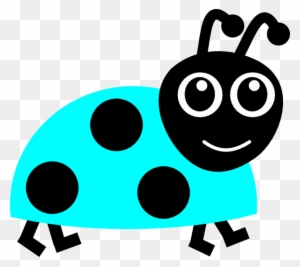 Light Blue Ladybug Svg Clip Arts 600 X 534 Px - Ladybug White And Black ...