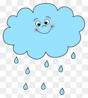 Cool Rain Drops Clip Art Cute Happy Cloud With Colorful - Happy Cloud ...