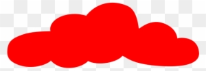 Solid Red Cloud Clip Art At Clker - Red Cloud Clipart Png - Free ...