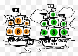 Bitcoin Vs Money Pirate Ship Fight - Pirate Pictures To Colour - Free ...