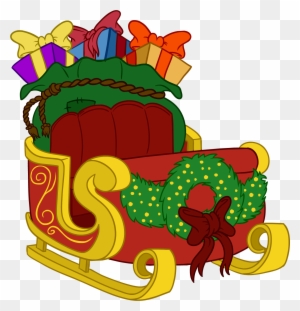 Santa's Sleigh - Santa Sleigh Front View - Free Transparent PNG Clipart ...