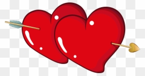Free Vector Valentine Heart Arrow Clip Art - Heart And Arrow Clipart ...