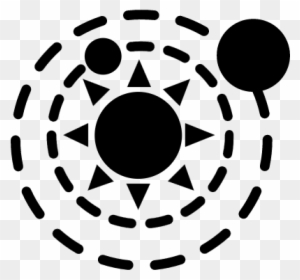 Solar System Of Circular Shape With Sun And Some Planets - Sistema ...