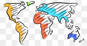 World Map Drawing Sketch - World Map Png Cartoon - Free Transparent PNG ...