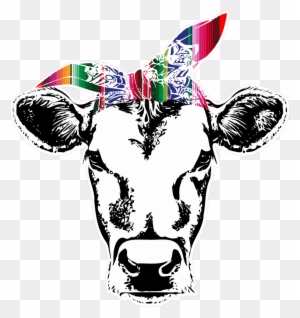 Cow With Bandana- Serape - Cow With Bandana Clipart - Free Transparent ...