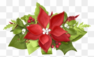 Poinsettia Christmas Clip Art Christmas Flowers 600*533 - Poinsettia ...