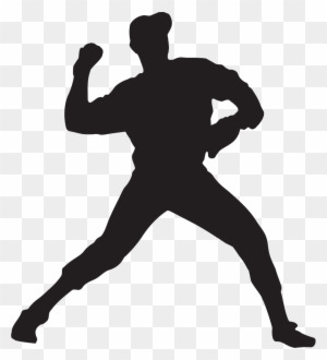 Baseball Batter Silhouette Facing Pitcher