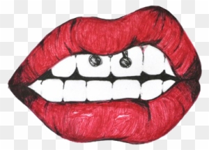 Tumblr Static Lips By Iconstinukok - Swag Desenhos - Free Transparent ...