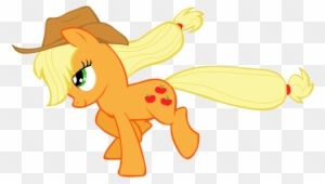 Applejack Running By Chelly2k - Cartoon - Free Transparent PNG Clipart ...