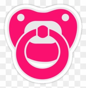 "pink Pacifier" Stickers By Designzz Redbubble - Pink Pacifier Cartoon ...