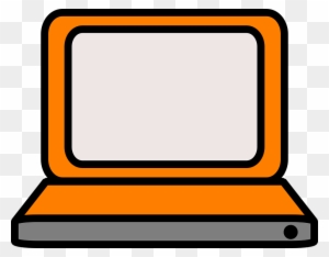 Laptop Clipart Gambar - Orange Cartoon Computer - Free Transparent PNG ...