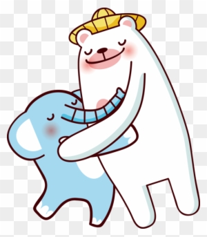 Big Bear Hug Clipart Black