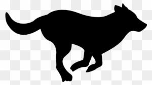 Running Dog Silhouette Clip Art - Dog Running Silhouette Png - Free ...