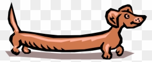 Vector Illustration Of Cartoon Wiener Dog Dachshund - Weiner Dog Clip ...