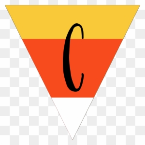 Candy Corn Printable Banner Letter C - Candy Corn - Free Transparent ...