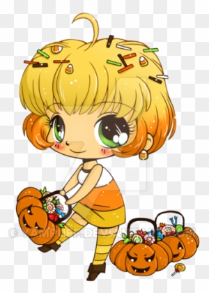Candy Corn Minichibi Commish By Yampuff - Chibi Candy Girls Cartoon ...