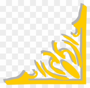 Illustration Of A Lower Right Frame Corner - Light Yellow Corner Border ...