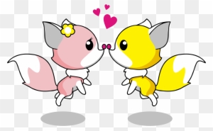Romance Clipart Animated - Cartoon Pics Of Foxes - Free Transparent PNG ...