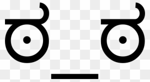 Black And White Smile - Look Of Disapproval Emoticon - Free Transparent ...