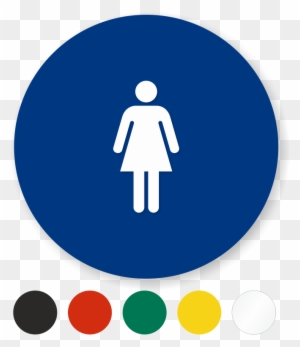 Restrooms Symbol Iso Circle Sign - Bathroom Door Signs Printable - Free ...
