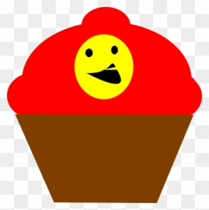 Cupcake Redbrown Smiling Face Clip Art - Smiley - Free Transparent PNG ...
