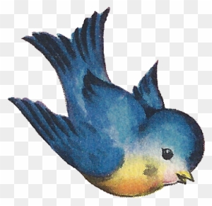 Vintage Blue Bird Clipart