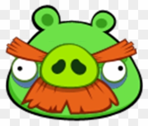 Foreman Pig - Angry Bird Mustache Pig - Free Transparent PNG Clipart ...