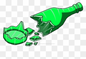 Broken Bottle/glass By Therealluckgandor - Broken Glass Bottle Drawing ...