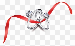 Wedding Ring Marriage - Wedding Ring On A Ribbon Vector - Free ...