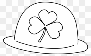 Black And White Saint Patrick's Day Hat Clip Art - Face Hunting - Free ...