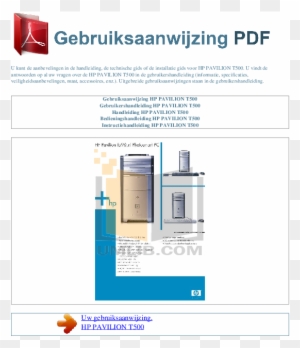 Pdf For Hp Desktop Pavilion T580 Manual - User Guide - Free Transparent ...