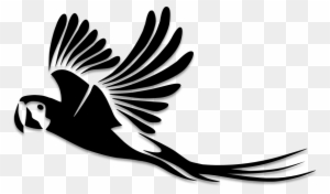 Birds Silhouettes Art & Islamic Graphics - Parrot Line Vector Tattoo ...
