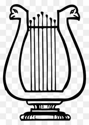 Black Lyre Clip Art At Clker - Apollo Lyre Symbol - Free Transparent ...