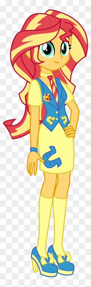 Eqg Sunset Shimmer In Chs Uniform By Osipush - Mlp Eg Canterlot High ...