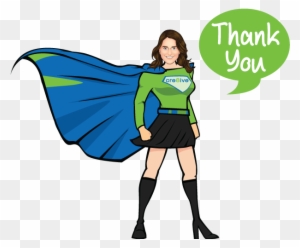 Thank-you - Super Woman Cartoon - Free Transparent PNG Clipart Images ...