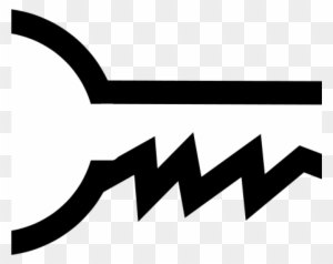 Vector Clip Art Of Outline Simple Metal Door Key Public - Key Detail ...