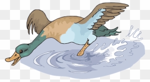 Flying Bird Cartoon 29, Buy Clip Art - Duck In The Water Png - Free ...