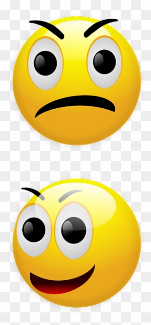 Round Smiley, Angry, Happy, Unhappy, Yellow, Glossy, - Mad Smiley ...