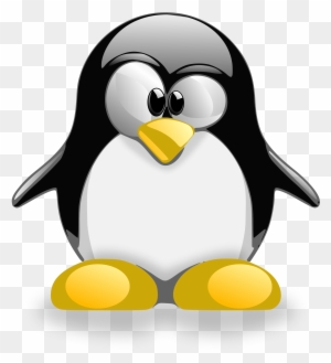 Tux Badge Orange - Linux Tux Icon - Free Transparent PNG Clipart Images ...