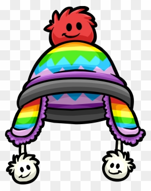 White Puffle With Hat - Club Penguin Puffle Hat - Free Transparent PNG ...