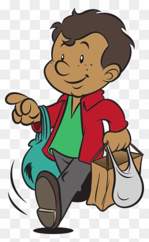 Man, Grocery, Walk, Food, Customer, Supermarket, Retail - Cartoon ...