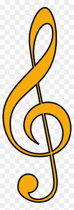 Orange Treble Clef Clip Art At Clker Clipart Cle De - Dobyns Bennett ...