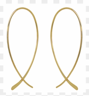 Plain Cross Hoop Earring - Circle - Free Transparent PNG Clipart Images ...