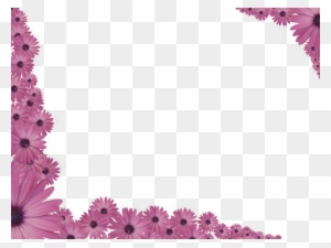 Floral Header - Bright Pink Flower Corner Border Png - Free Transparent ...