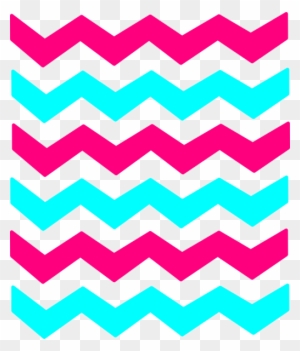 Teal And Pink Chevron