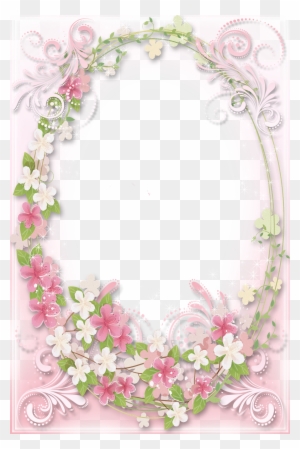 Transparent Soft Pink Flowers Frame - Pink Flower Frame Png - Free ...