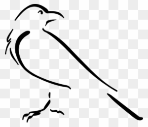 Free Image On Pixabay Crow Bird Outline Drawing Crows - Crow Outline ...