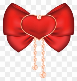 Red Bow With Heart - Portable Network Graphics - Free Transparent PNG ...