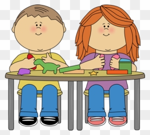School Kids Clip Art - Playing With Playdough Clipart - Free ...
